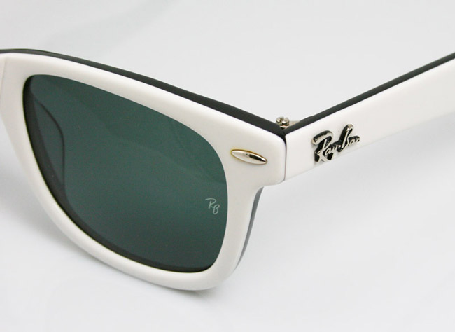 RayBan4You: Ray Ban 2140 Wayfarer White Frame Green Lens